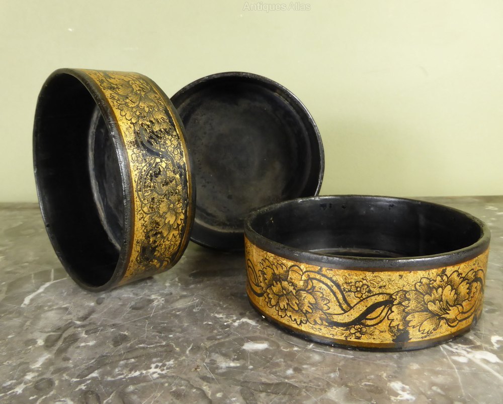 Antiques Atlas Set Of Three 19th C Papier Mache Coasters antiques-atlas-set-of-three-19th-c-papier-mache-coasters
