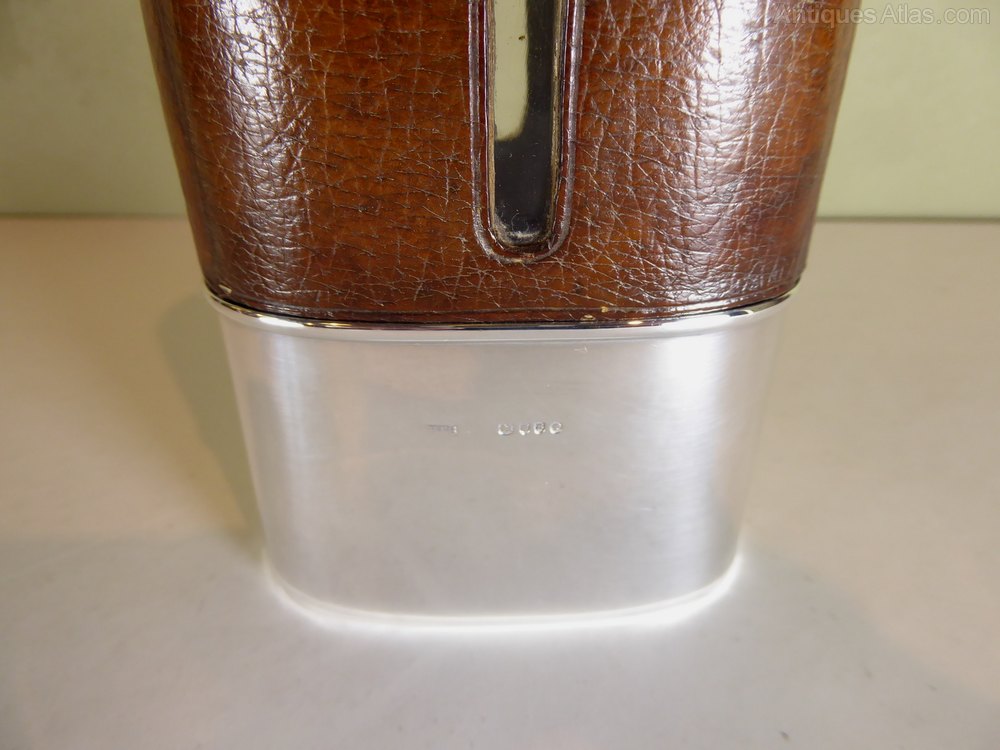 Antiques Atlas - Silver Hip Flask, London 1880