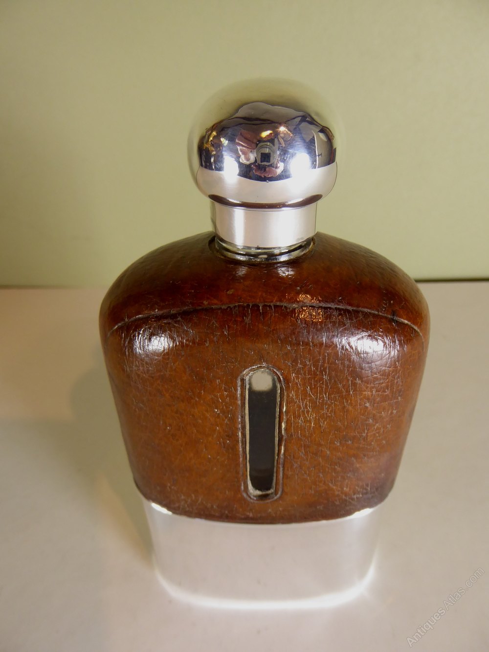 Antiques Atlas - Silver Hip Flask, London 1880