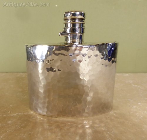 Antiques Atlas - Silver Hip Flask, London 1890