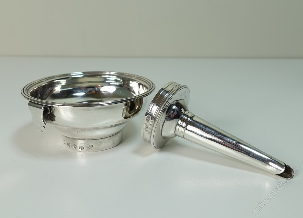 Antiques Atlas - Solid Silver 18th C Wine Funnel