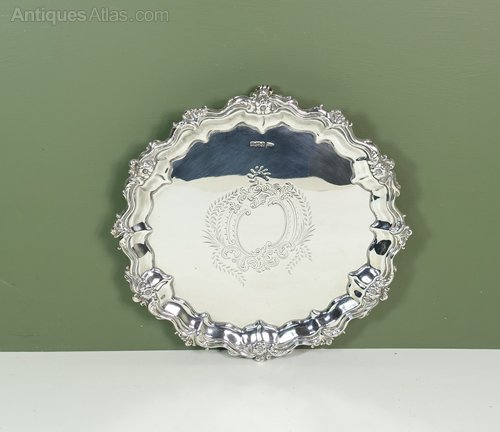 Antiques Atlas - Solid Silver Salver, Sheffield 1901
