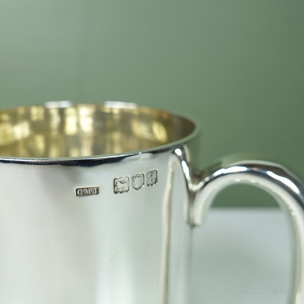 Antiques Atlas - Solid Silver Tankard, London 1896