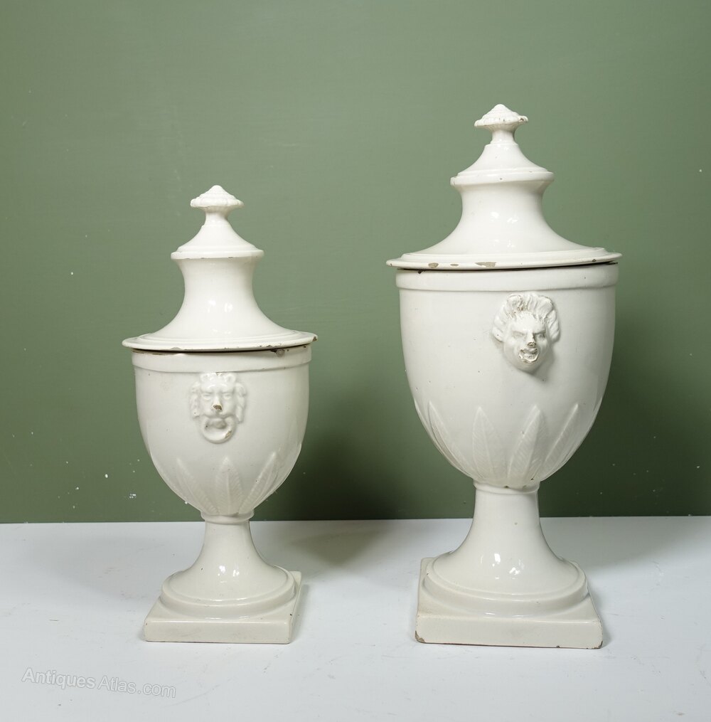 Antiques Atlas - Two Early 19th C Classical Vases & Covers