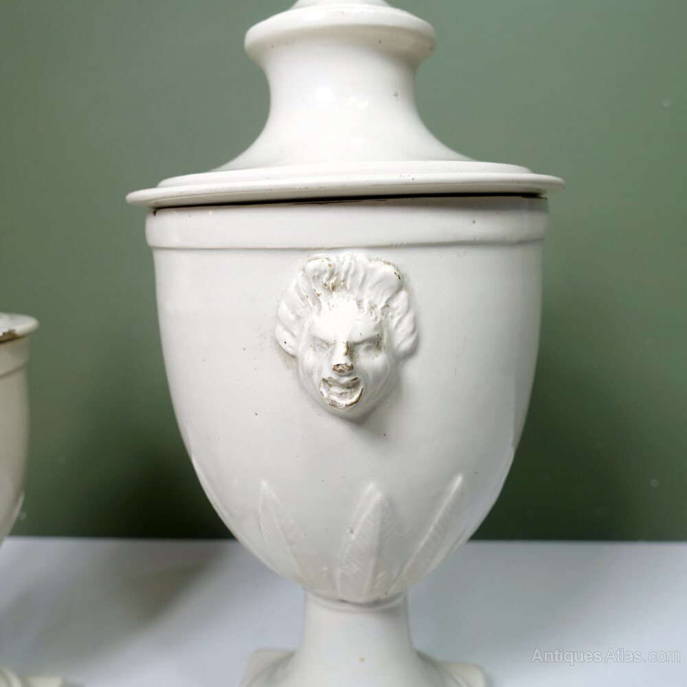 Antiques Atlas - Two Early 19th C Classical Vases & Covers