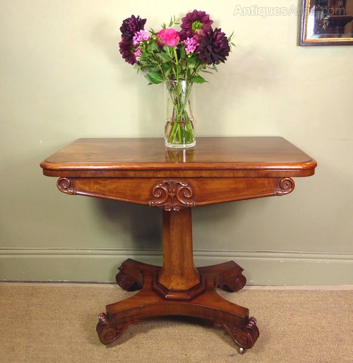 William IV Mahogany Card Table - Antiques Atlas
