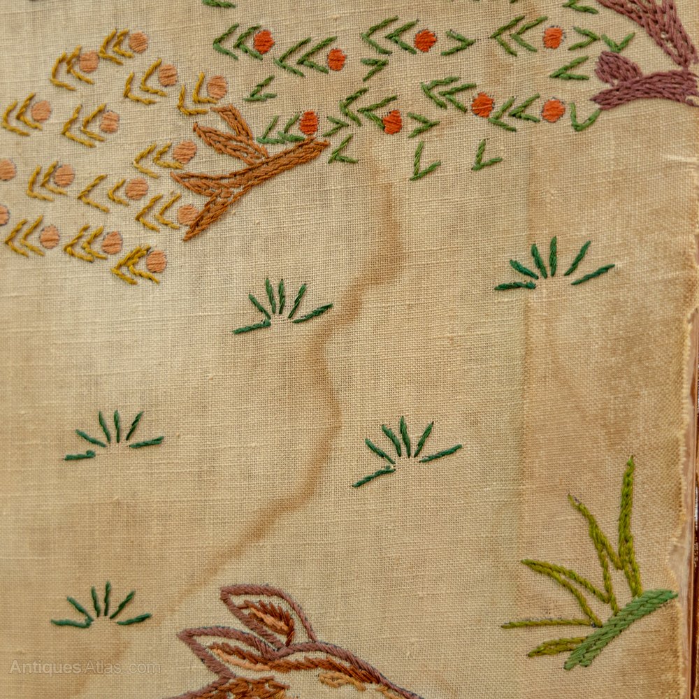 1920s Embroidered Screen - Antiques Atlas
