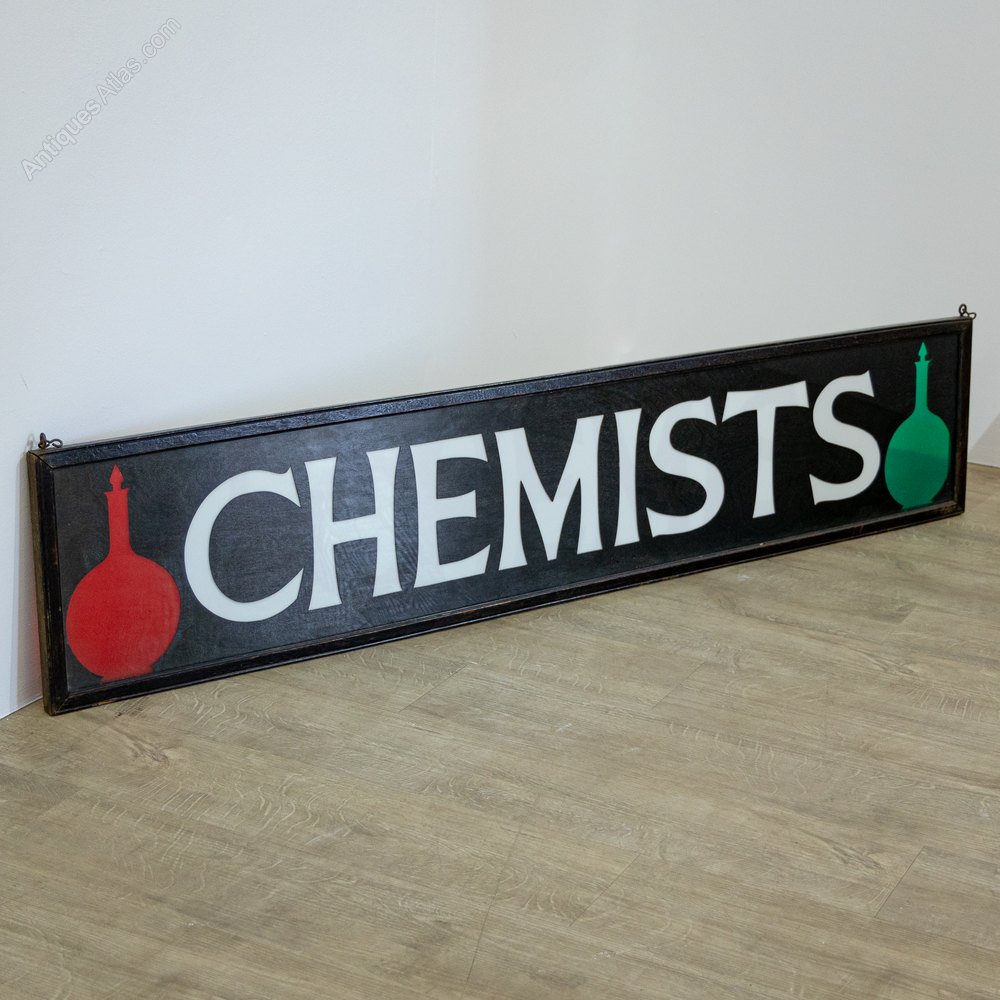 Antiques Atlas - 20th Century Glass Chemist Sign