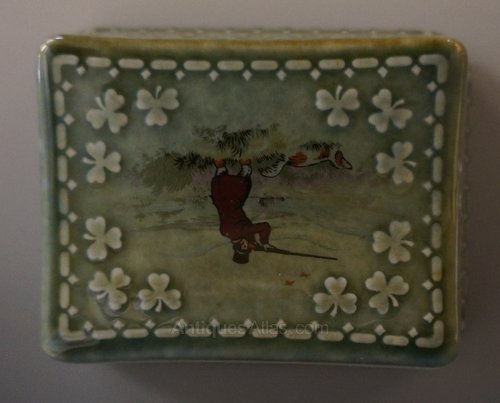 Antiques Atlas - A 20th Century Wade "Irish" Pottery Trinket Box