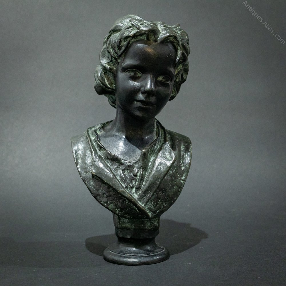 Antiques Atlas - Bronze Bust Titled “Flor Agreste”