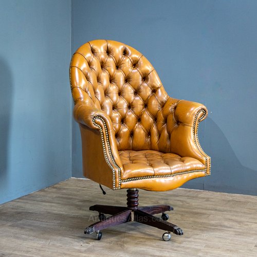 Button Back Office Chair - Antiques Atlas