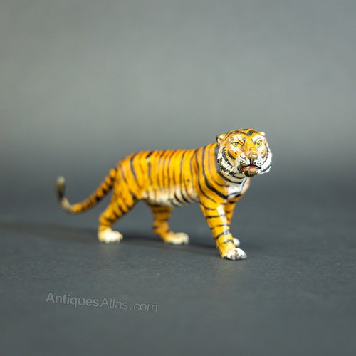 Antiques Atlas - Cold Painted Bronze Tiger By Bergman