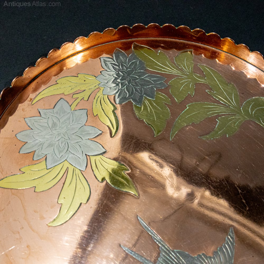 Antiques Atlas - Copper And Mixed Metal Inlaid Tray By Benham & Froud