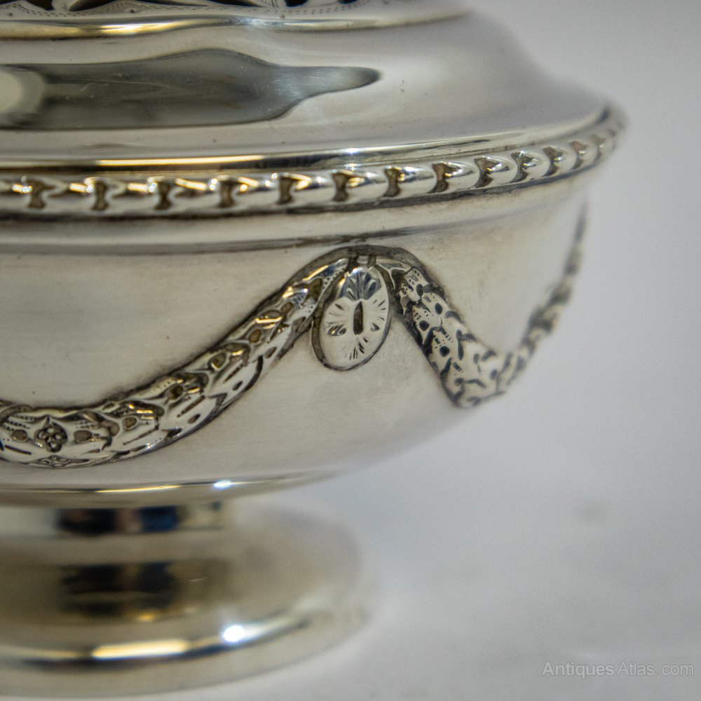 Antiques Atlas - Delicate Silver Pot Pourri