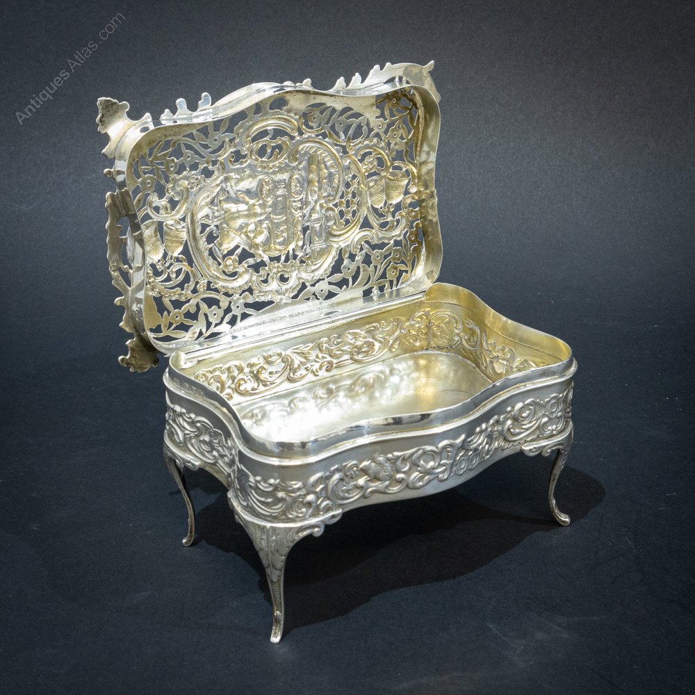Antiques Atlas - Edwardian Silver Large Dressing Table Box