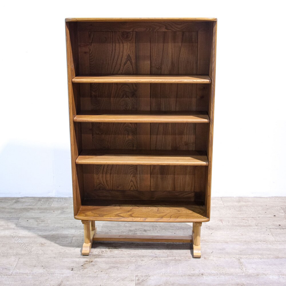 Antiques Atlas - Ercol Mid Century Elm & Beech Open Bookcase as343a5285 ...