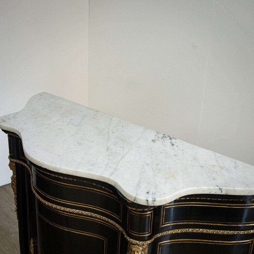 French Console Hall Cupboard With Marble Top - Antiques Atlas