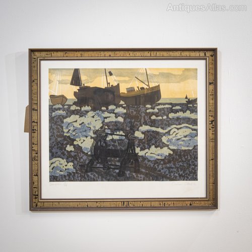 Antiques Atlas - Graham Clarke Linocut Print, “Dungeness” as343a3667 ...