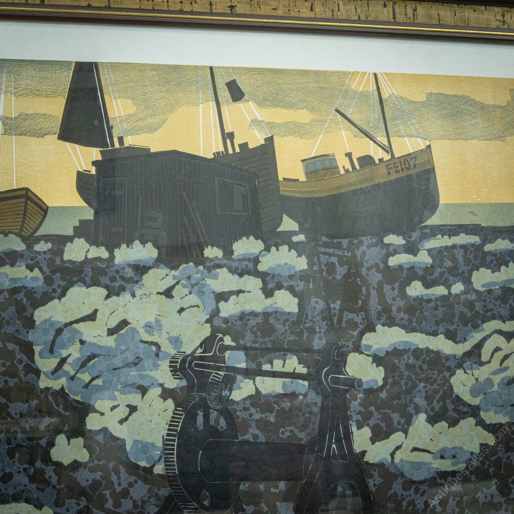 Antiques Atlas - Graham Clarke Linocut Print, “Dungeness” as343a3667 ...
