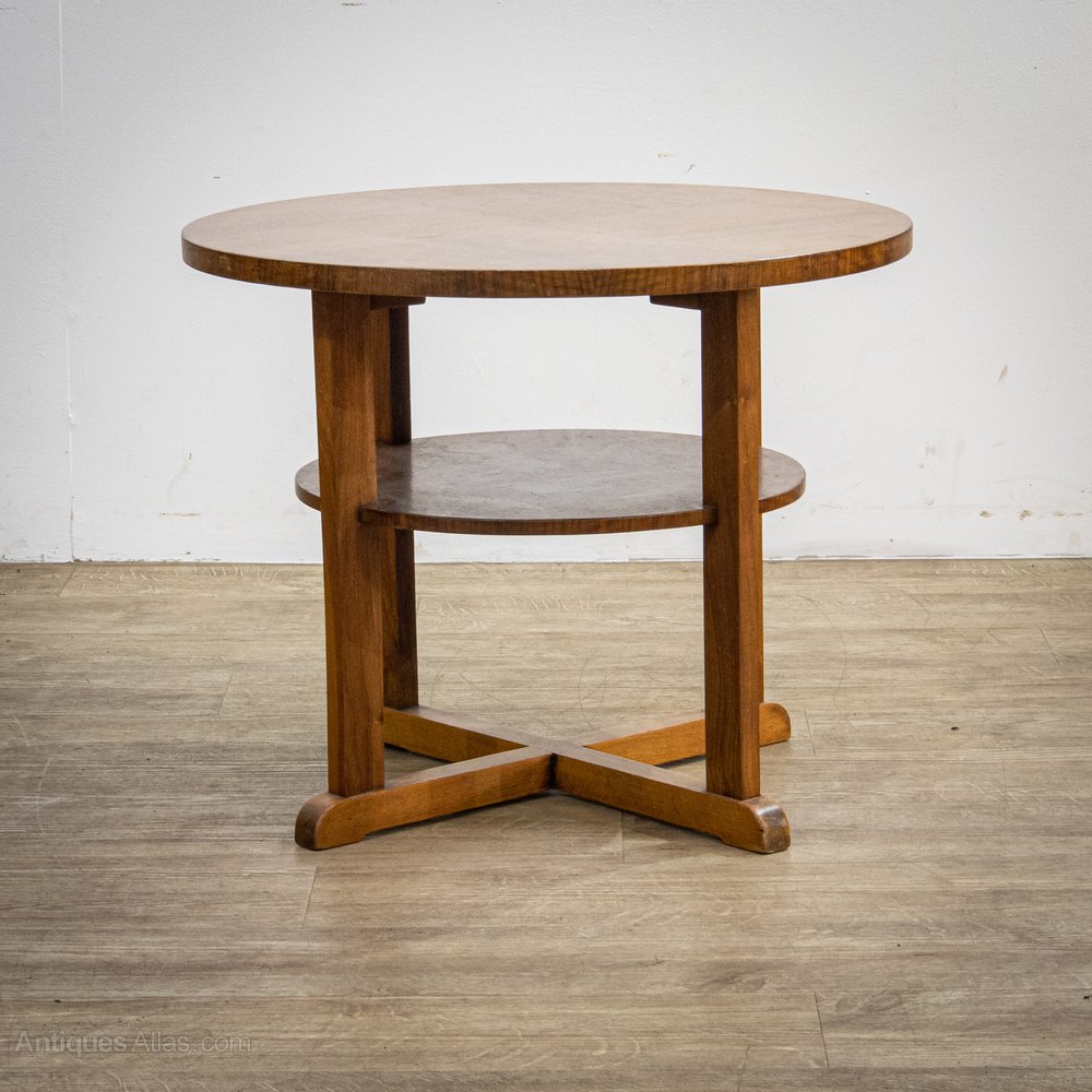 Heals Of London Two Tier Circular Table - Antiques Atlas