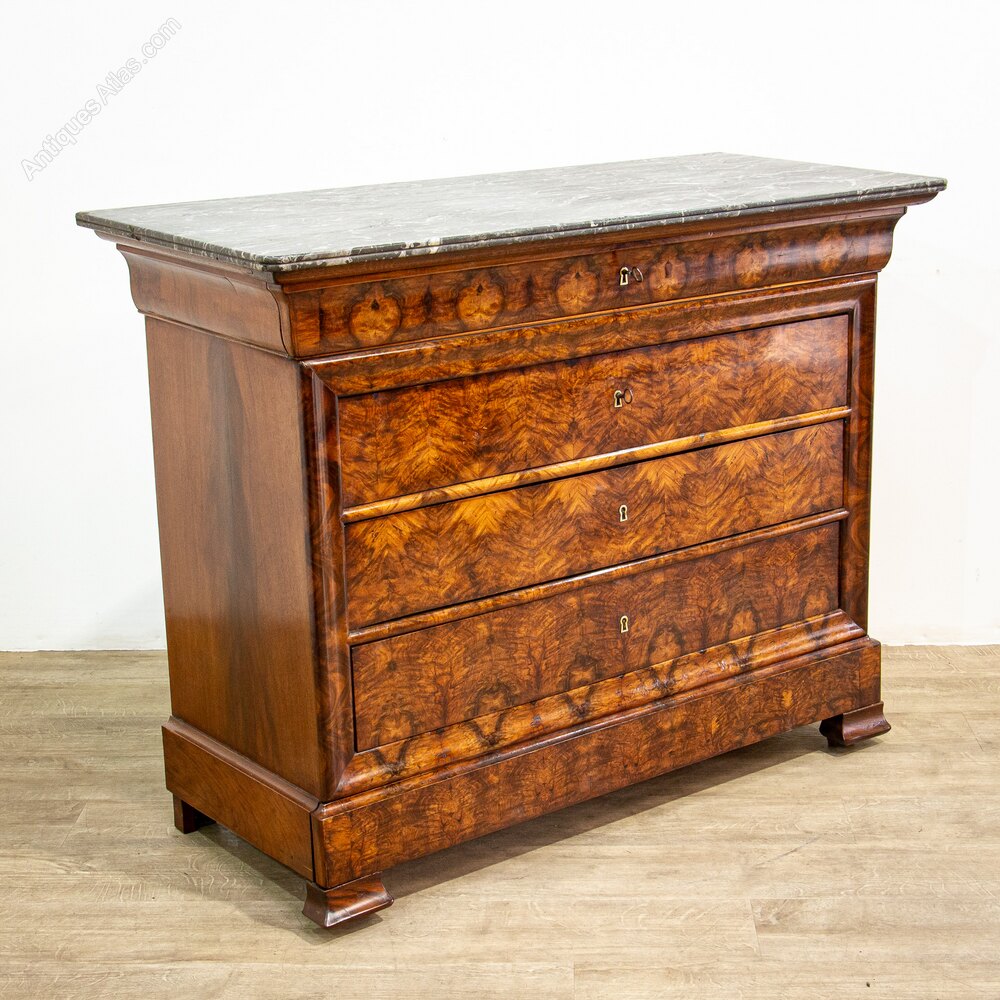Louis Philippe French Walnut Commode Hidden Drawer as343a5245 ...