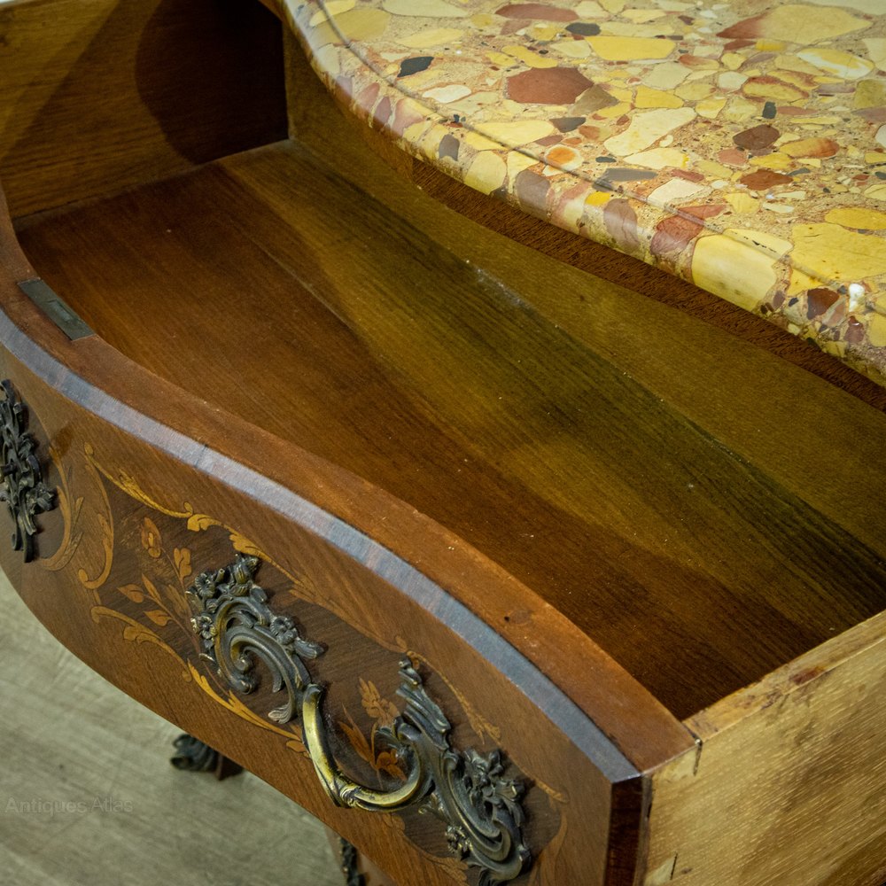 Louis XV Style French Commode With Marble Top - Antiques Atlas