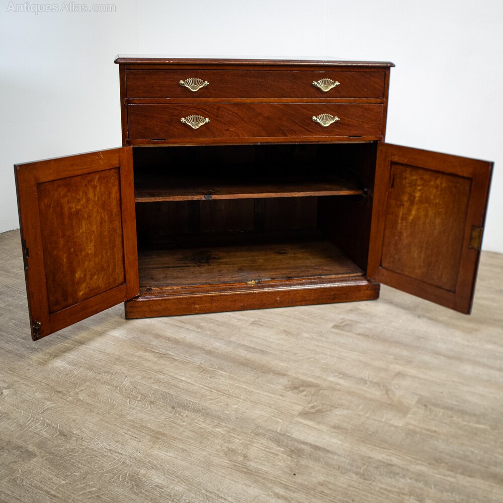 Mahogany Cupboard W/ Architect Plan Drawers - Antiques Atlas