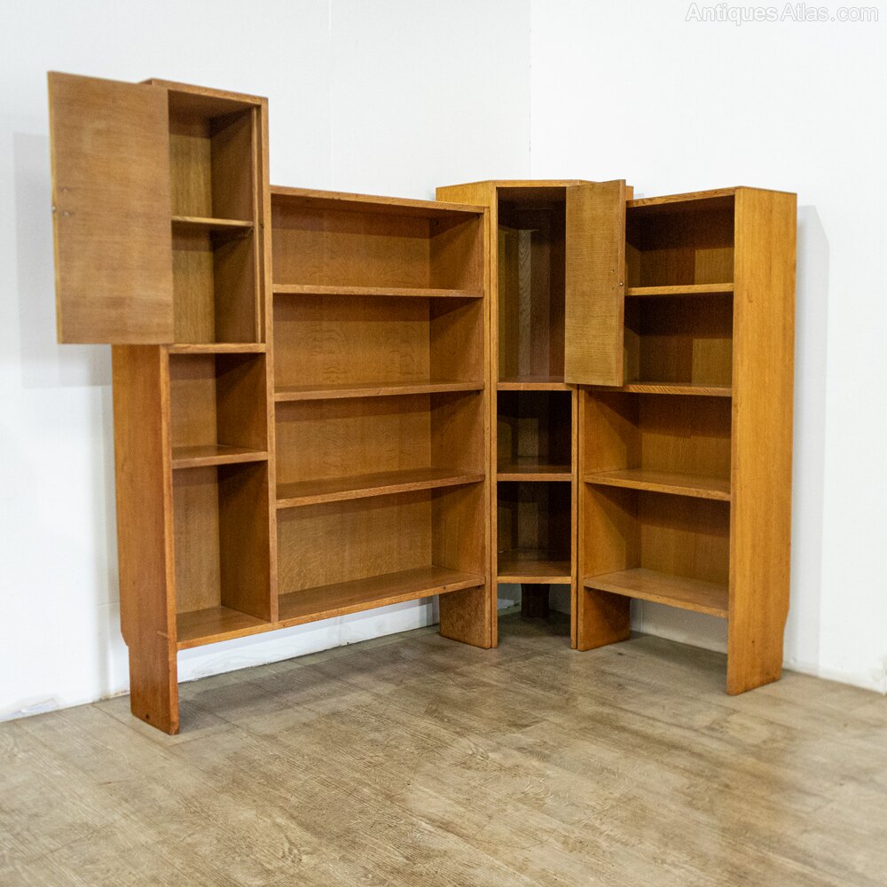 Modernist Sectional Oak Bookcases as343a4742 / S4DZST3404 - Antiques Atlas
