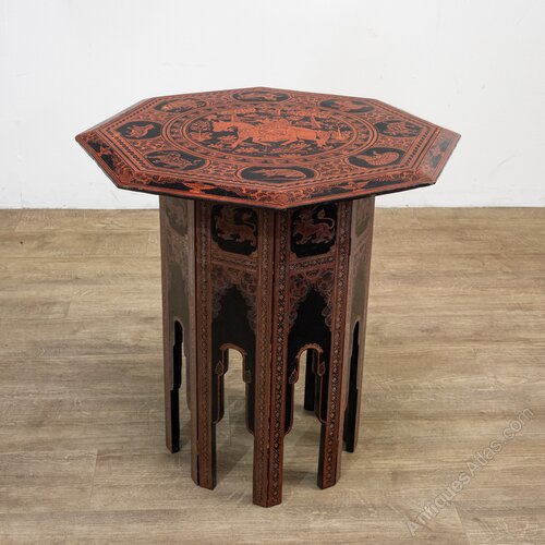 Octagonal Indian Folding Occasional Chai Table - Antiques Atlas