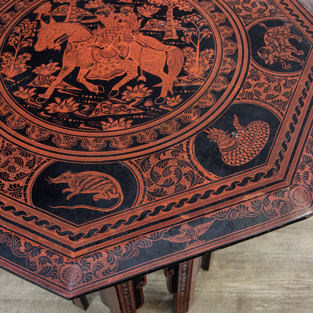 Octagonal Indian Folding Occasional Chai Table - Antiques Atlas