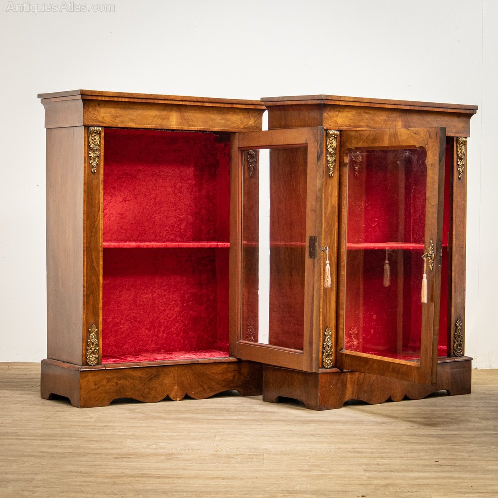 Pair Of Antique & Crushed Velvet Cabinets - Antiques Atlas