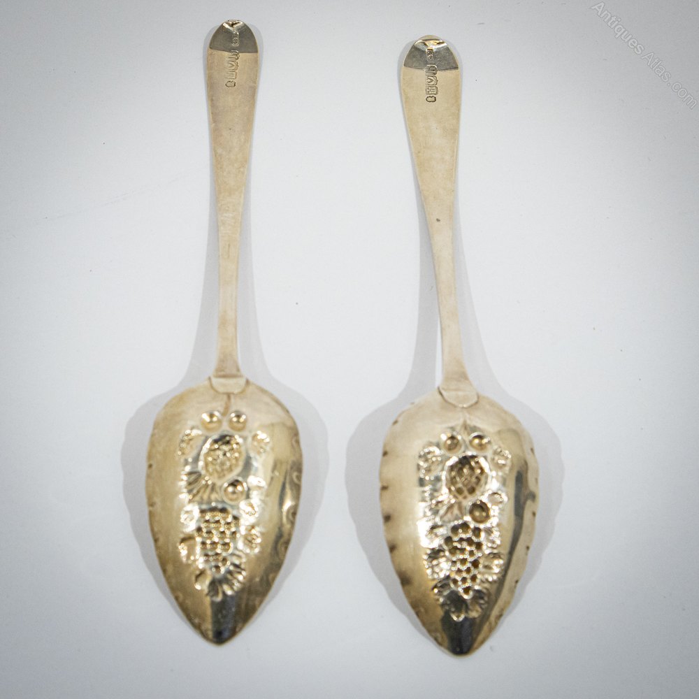 Antiques Atlas - Pair Of Georgian Scottish Silver Berry Spoons