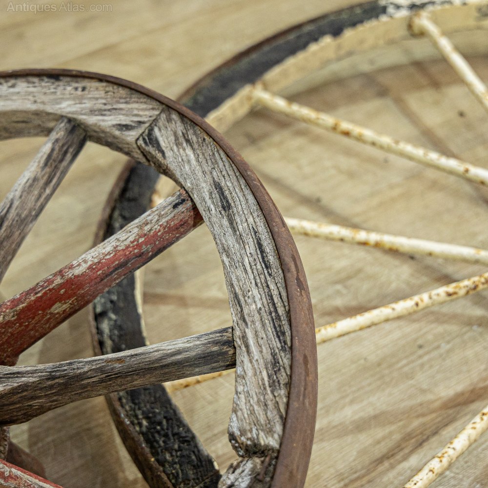 Antiques Atlas - Pair Of Wooden Cart Wheels