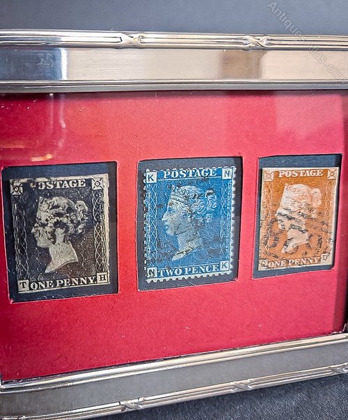 Antiques Atlas - Penny Black In Silver Frame