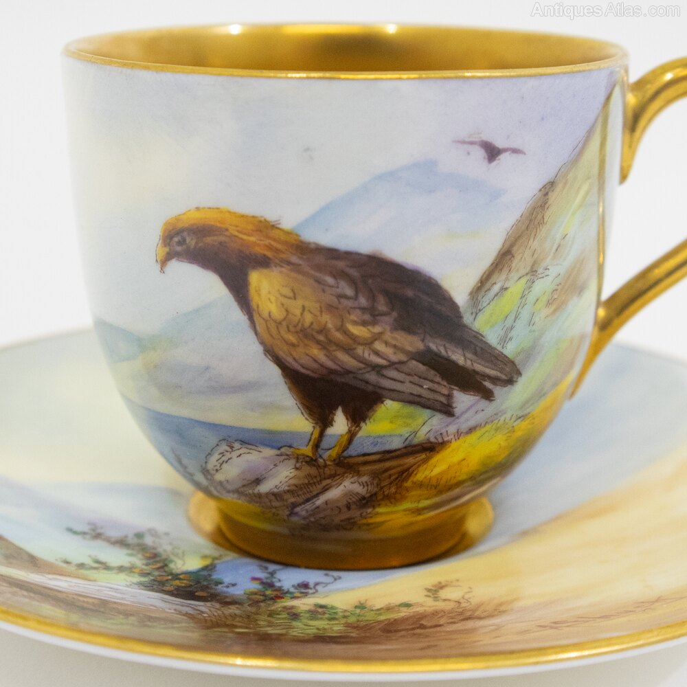 Antiques Atlas - Rare Royal Worcester Golden Eagle Demi Tasse