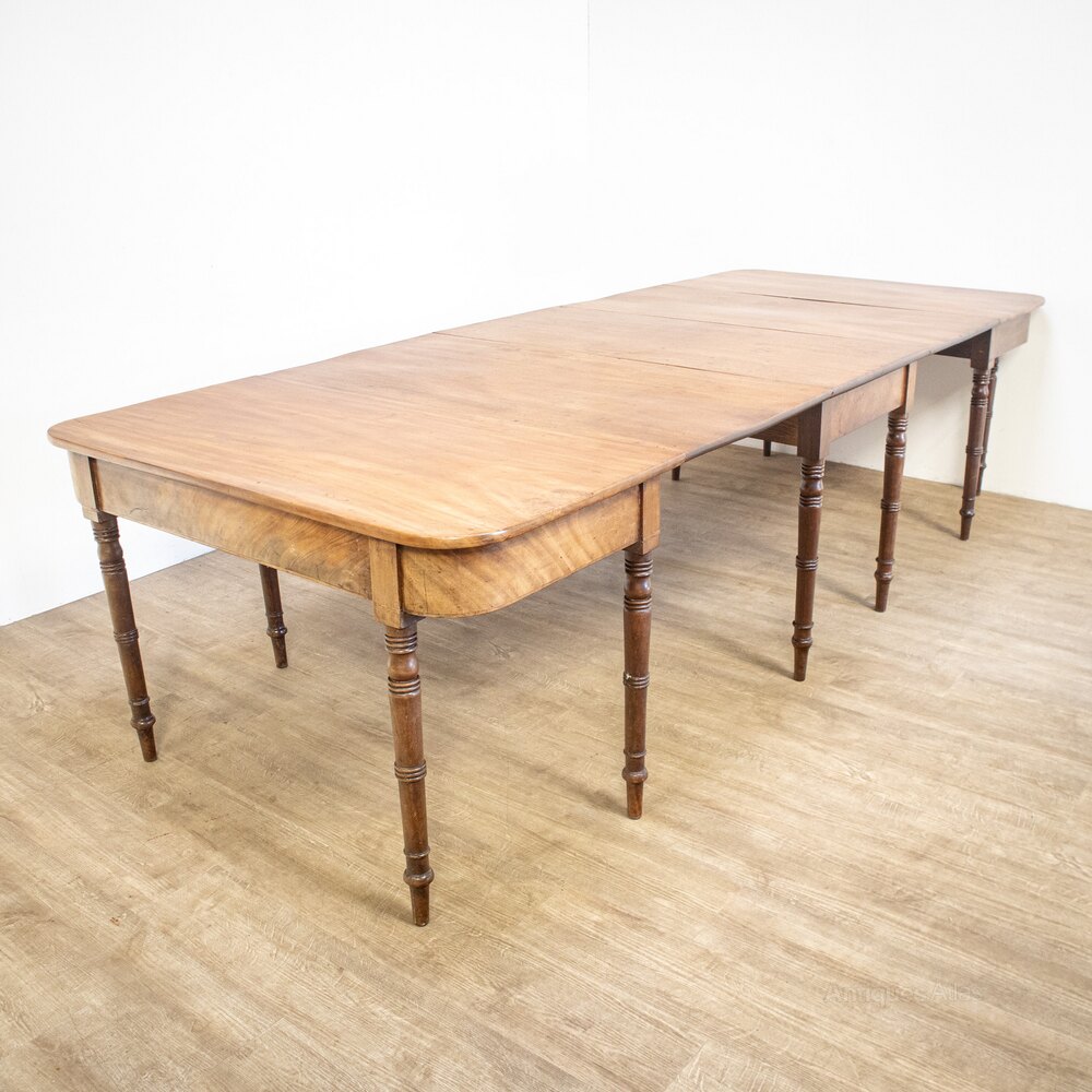 Regency Mahogany ‘D’ End Dining Table - Antiques Atlas