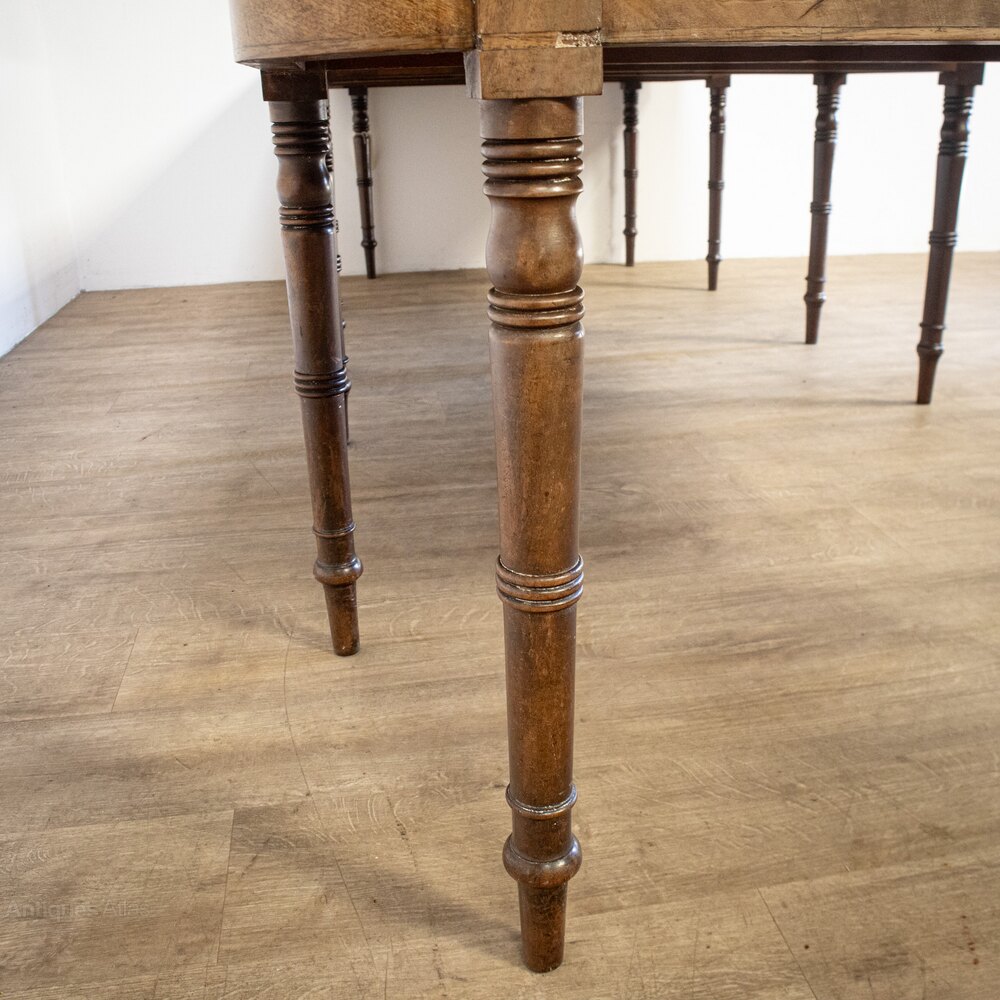 Regency Mahogany ‘D’ End Dining Table - Antiques Atlas