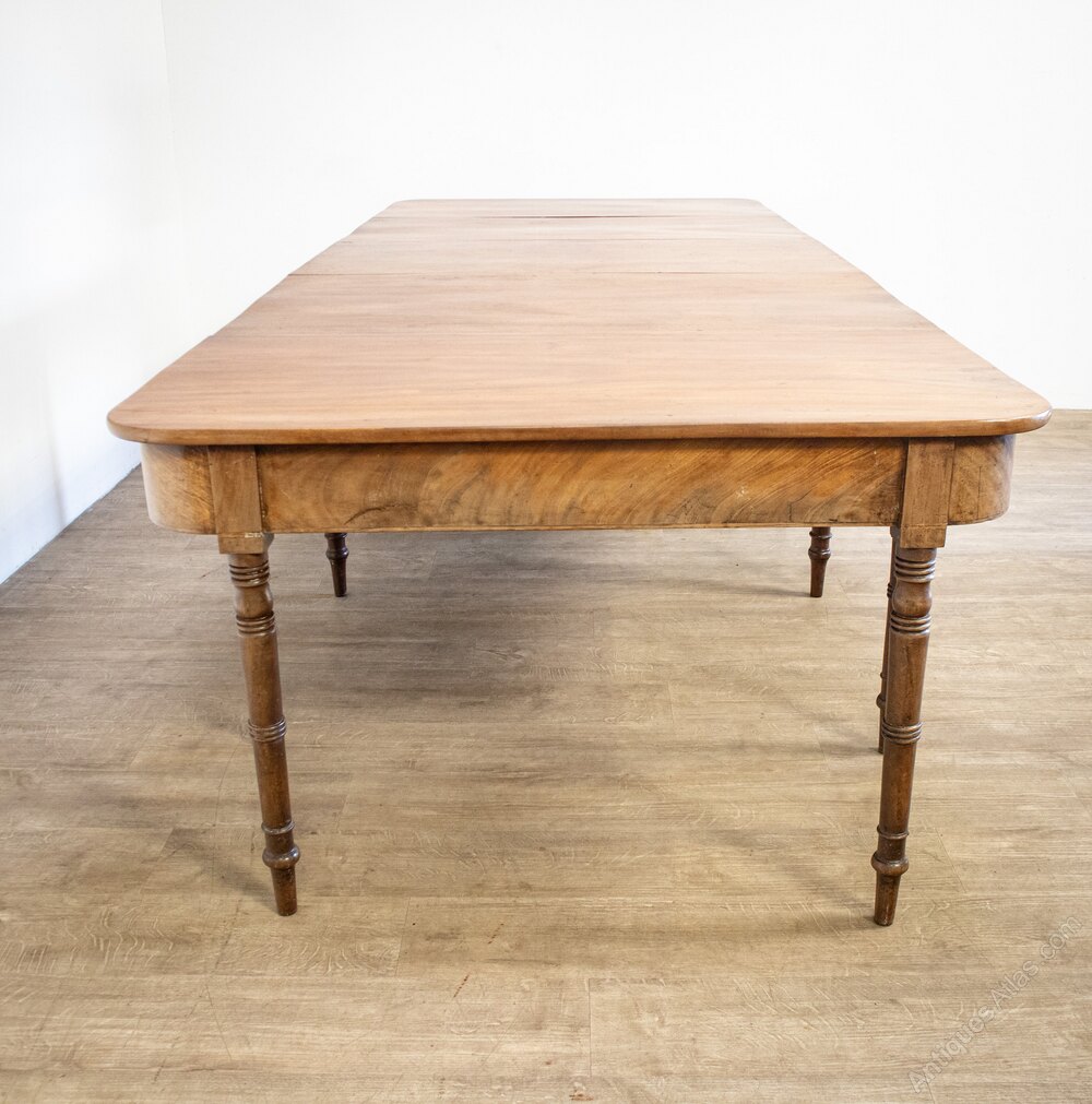 Regency Mahogany ‘D’ End Dining Table - Antiques Atlas
