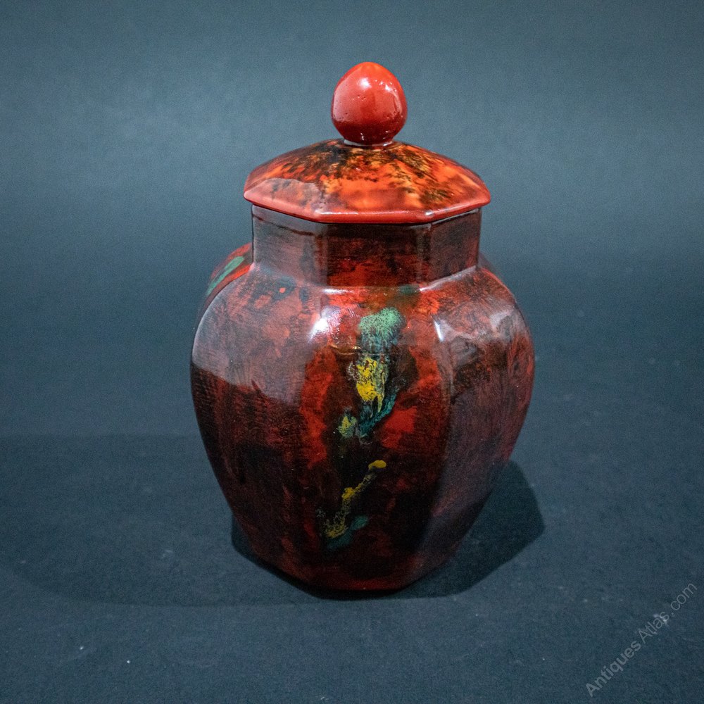 Antiques Atlas - Royal Doulton Sung Ware Flambe Tea Caddy