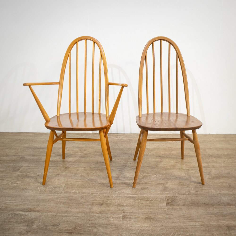 Antiques Atlas - Set Of 6 Ercol Quaker Windsor Dining Chairs