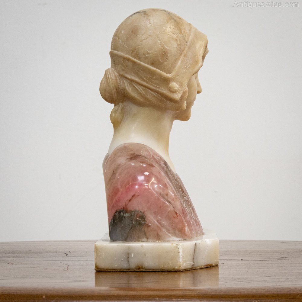 Antiques Atlas - Small Marble Bust Of Young Woman