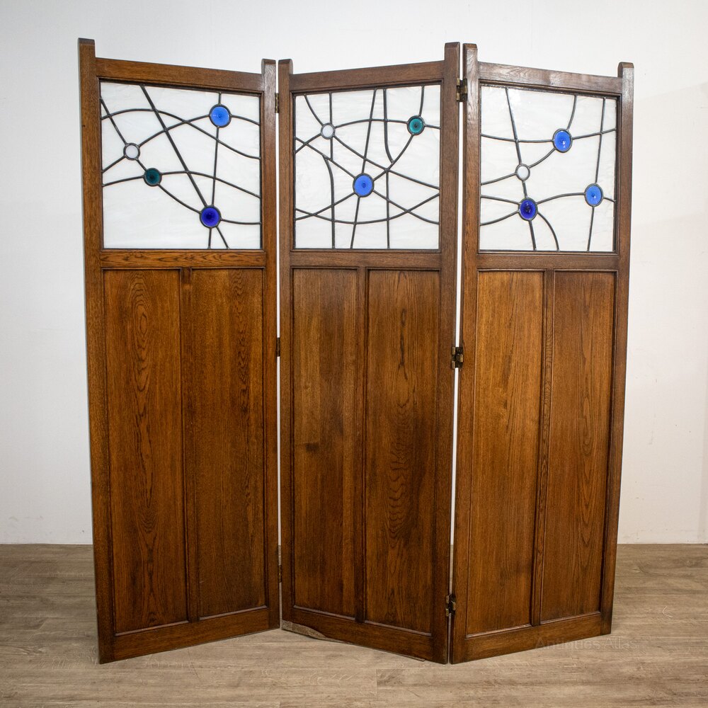Stained Glass & Oak Screen - Antiques Atlas