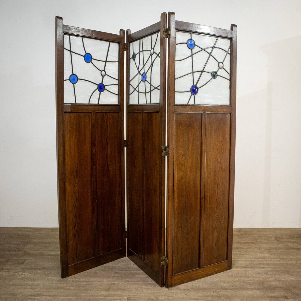 Stained Glass & Oak Screen - Antiques Atlas