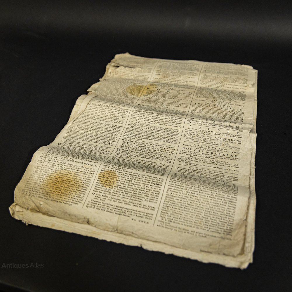 Antiques Atlas - Three Copies Of Georgian Era Newspaper The Newcastle