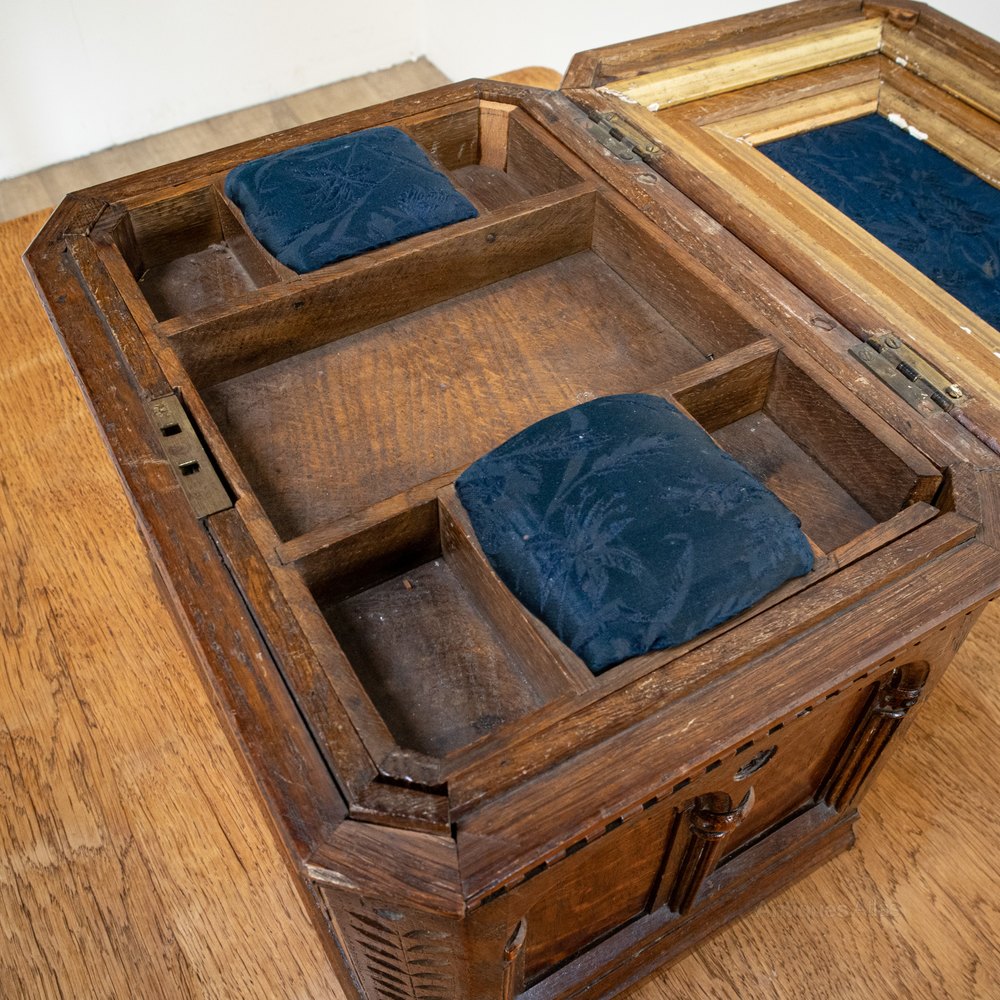 Antiques Atlas - Victorian Gothic Revival Oak Sewing Box