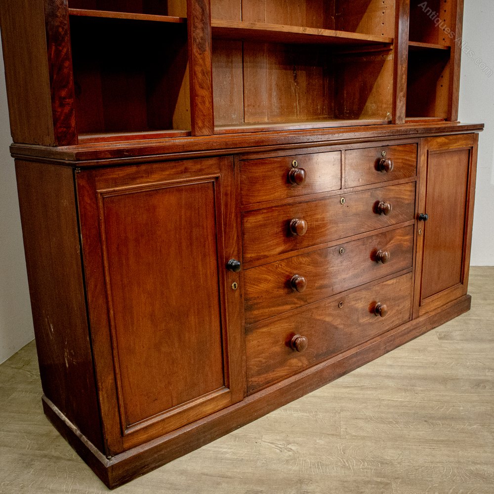 Victorian Large Mahogany Bookcase - Antiques Atlas