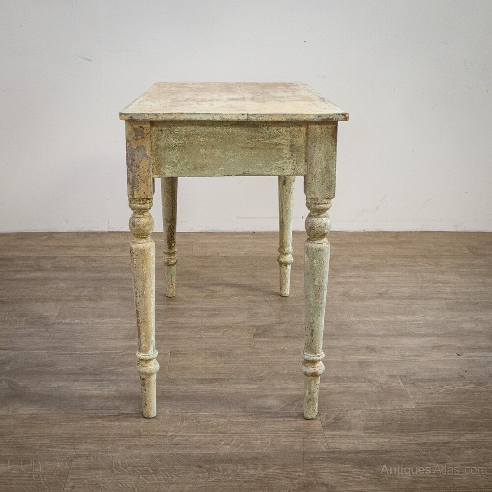 Victorian Painted Small Single Drawer Table - Antiques Atlas
