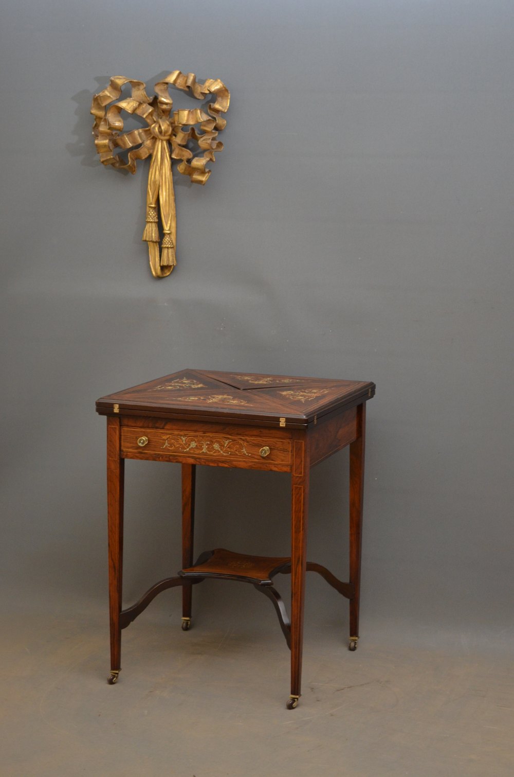 An Edwardian Envelope Card Table as006a3999 / Sn3900 - Antiques Atlas