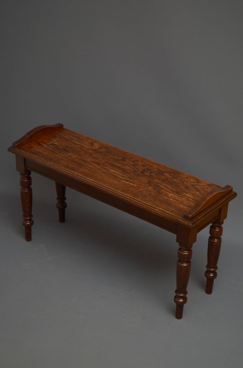 Edwardian Oak Hall Bench as006a5521 / sn5126 - Antiques Atlas