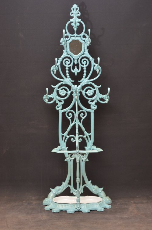 Striking 19c Cast Iron Hall Stand as006a3896 / Sn3906 - Antiques Atlas